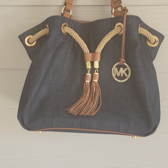 Michael Kors Collection | Bags | Michael Kors Denim Handbag | Poshmark